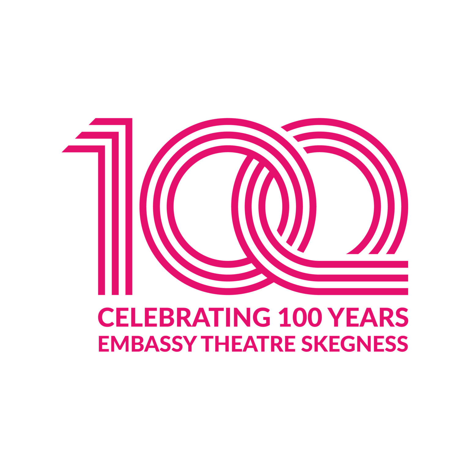 Embassy Centenary Logo Square-Pink - Embassy Theatre, Skegness